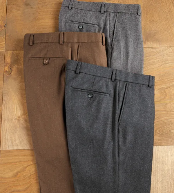 Reserve Comfort "Eze" Cashmere Blend Flannel Slack- Dress Pants ...